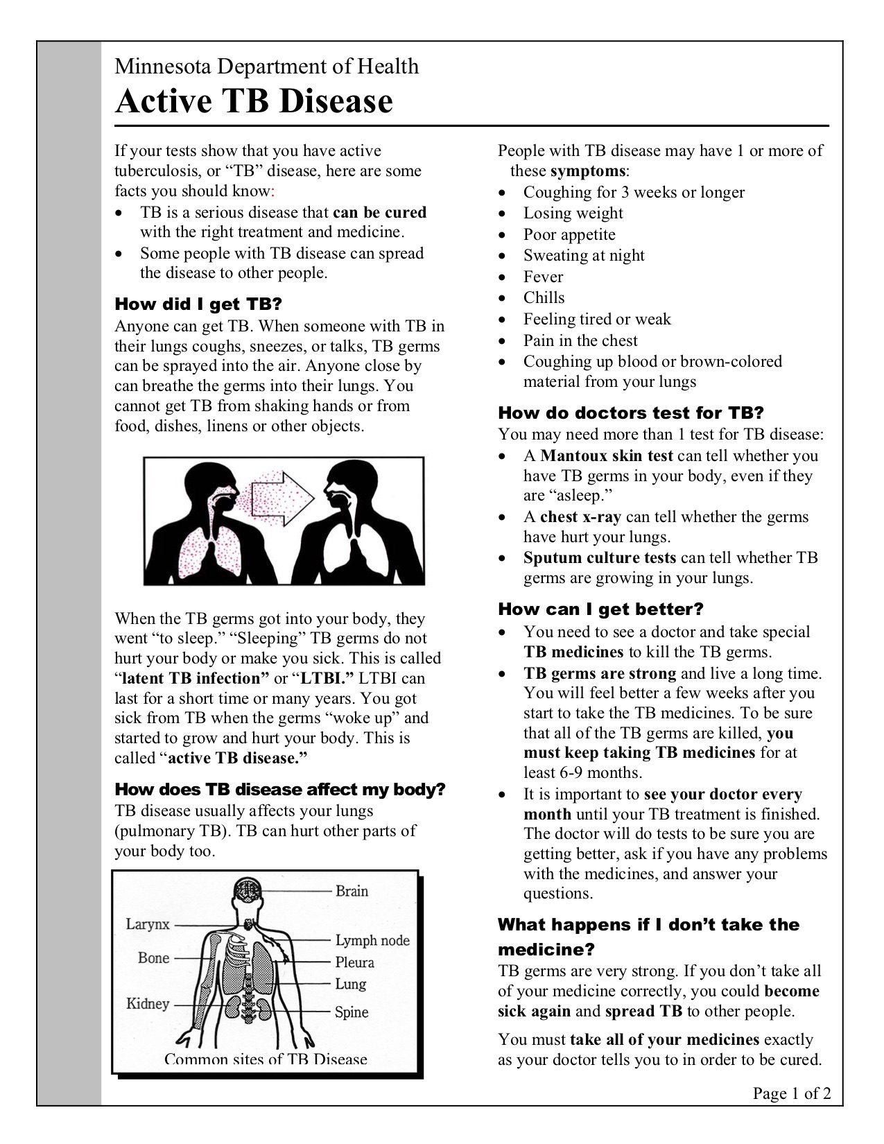 Active Tuberculosis (TB) Disease - Switchboard