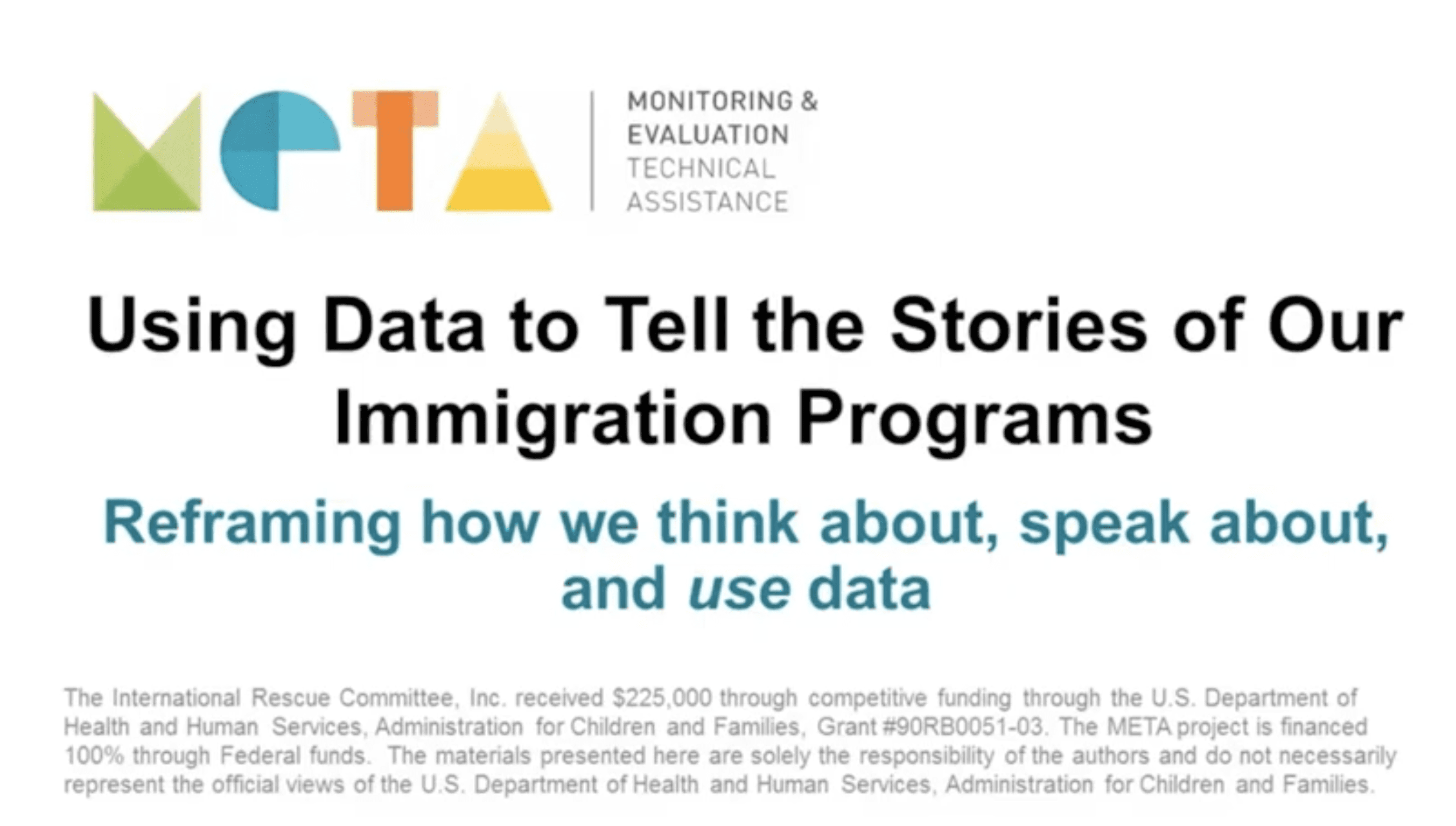 Using Data to Tell the Stories of Our Immigration Programs - Switchboard