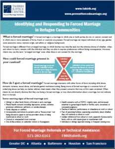 Identifying and Responding to Forced Marriage in Refugee Communities ...