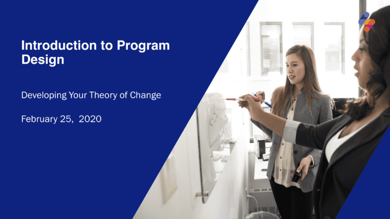 Introduction to Program Design: Developing Your Theory of Change ...