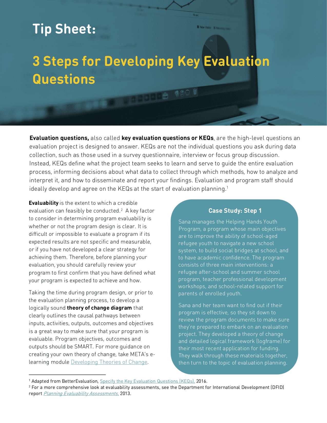 3 Steps for Developing Key Evaluation Questions - Switchboard