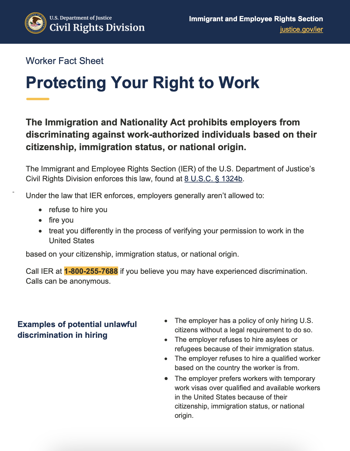 Protecting Your Right to Work - Switchboard