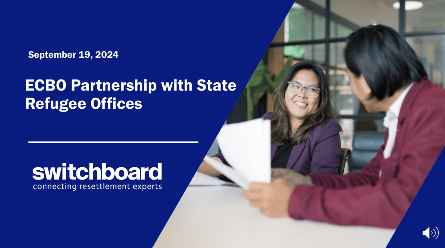 ECBO Partnership with State Refugee Offices - Switchboard