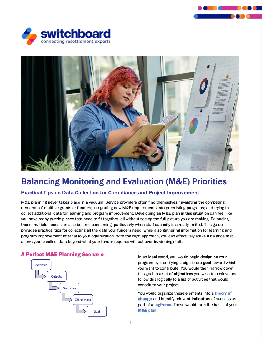 Balancing Monitoring and Evaluation (M&E) Priorities: Practical Tips on ...