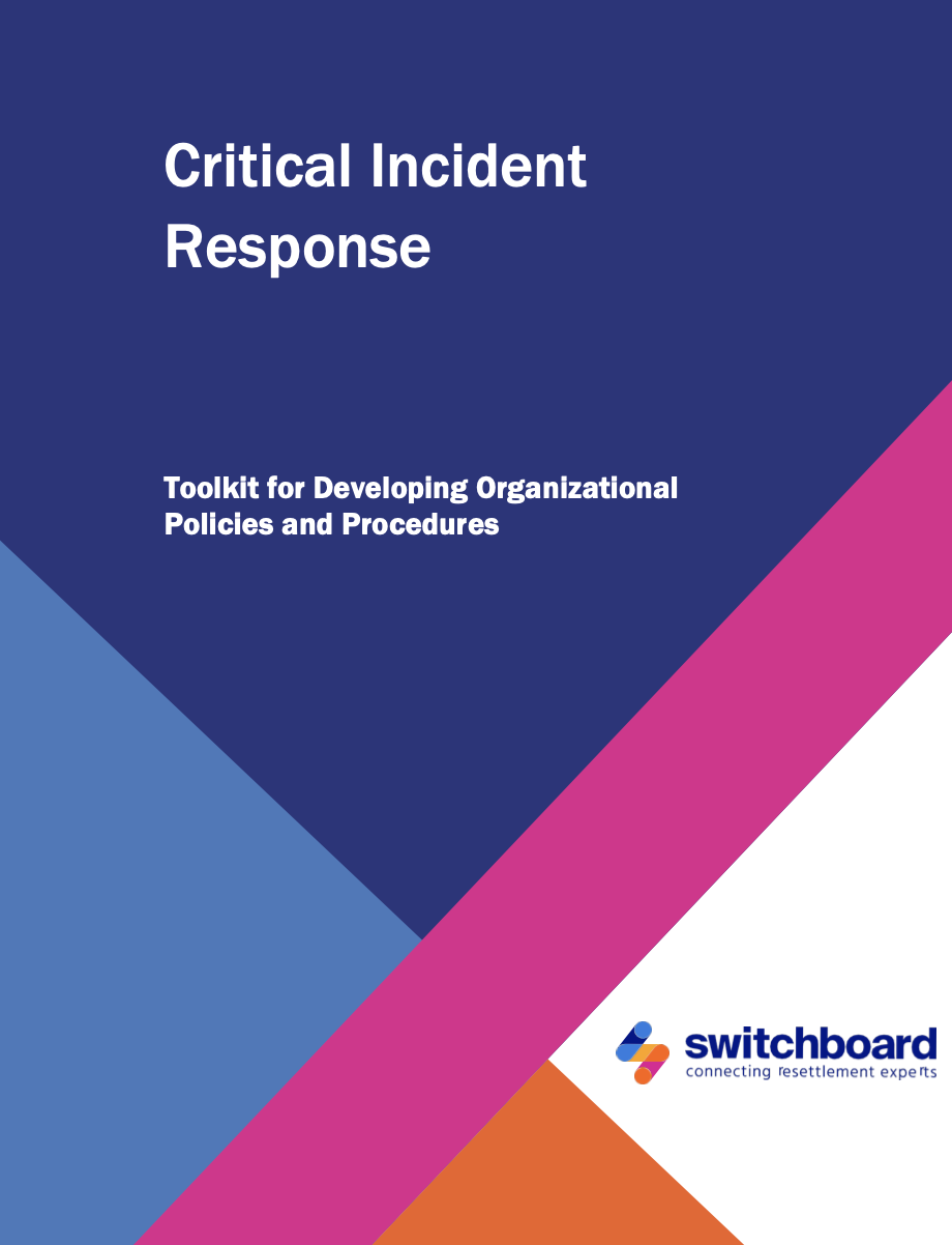 Critical Incident Response: Toolkit for Developing Organizational ...
