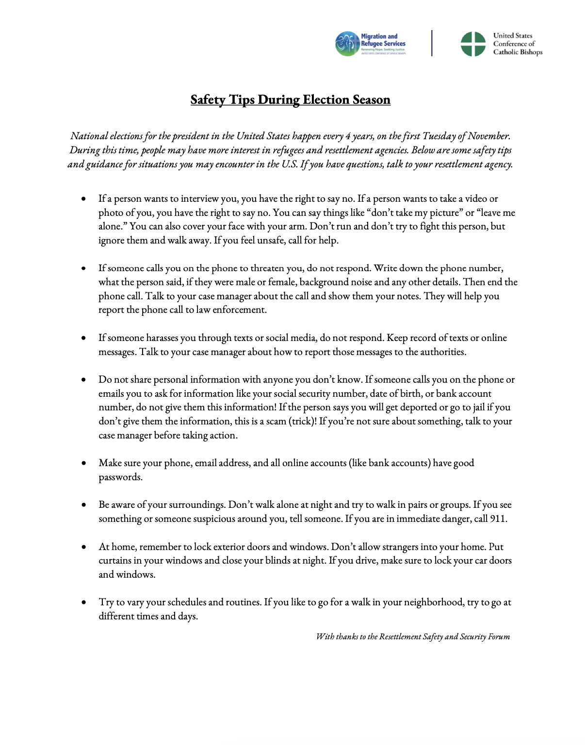 Safety Tips During Election Season - Switchboard