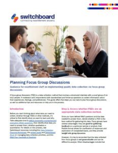 Planning Focus Group Discussions - Switchboard