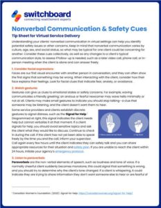Nonverbal Communication and Safety Cues - Switchboard